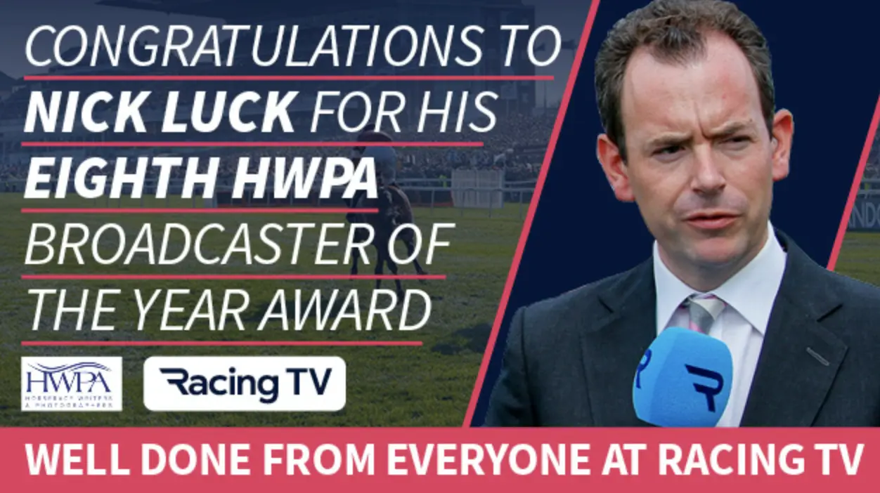 Racing TV's Nick Luck crowned Broadcaster of the Year for eighth time